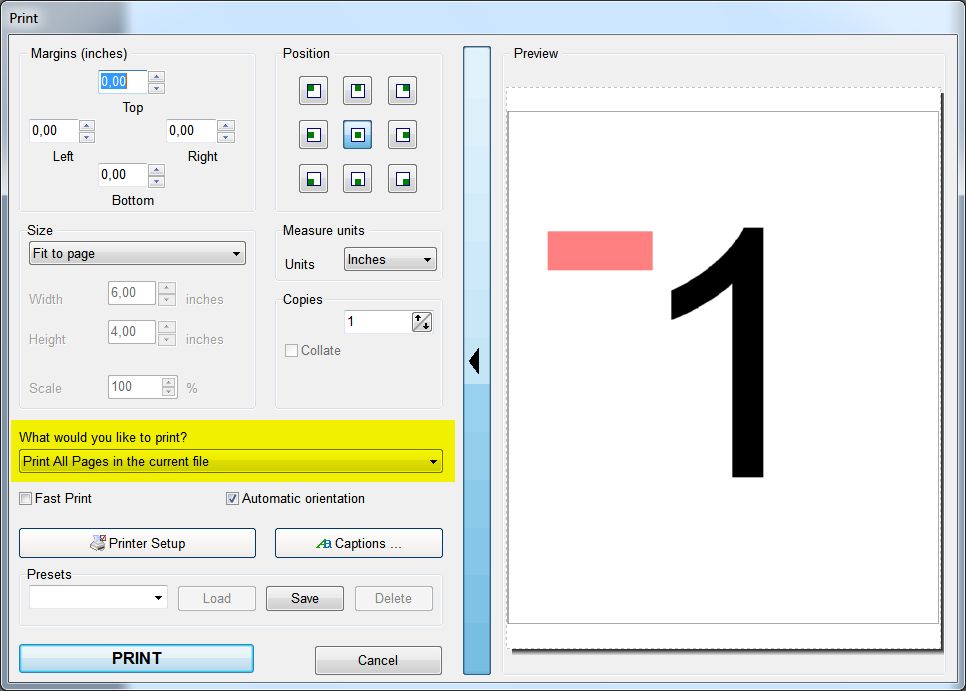 Multi page Printing BLOG Graphic Region Development